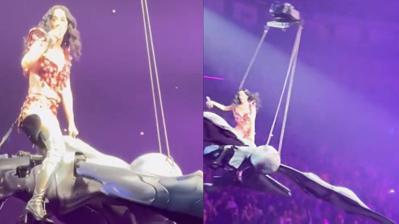 Katy Perry, accident de la tournée: risques qui tombent du papillon ...